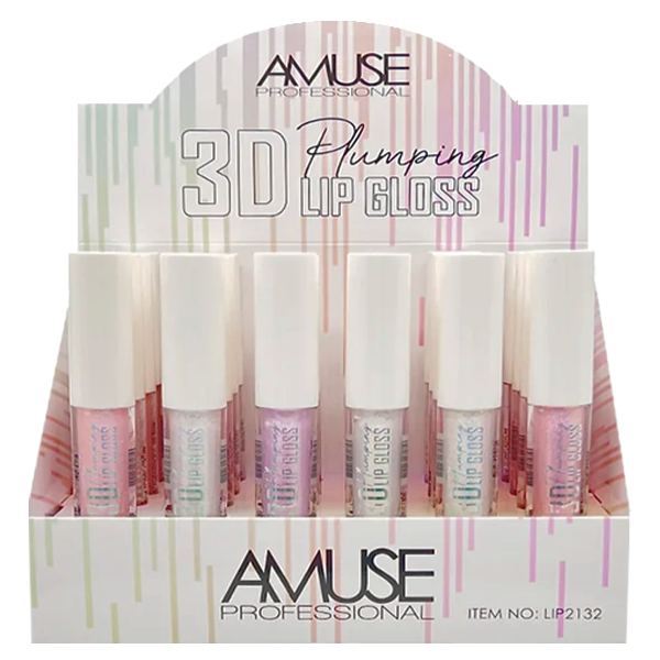 Amuse 3D Plumping Lip Gloss Display de 24 Piezas – cosmeticoslindos